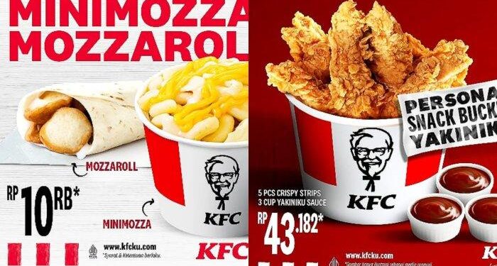 Menu Terbaru KFC Personal Snack Bucket Yakiniku-Mozzaroll Mulai Rp 10. ...